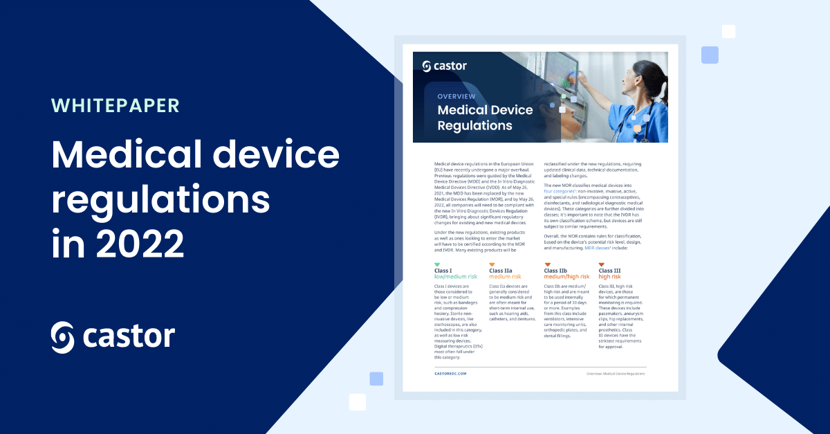 Overview of EU Medical Device Regulations (MDR) Overview of EU Medical Device Regulations (MDR)